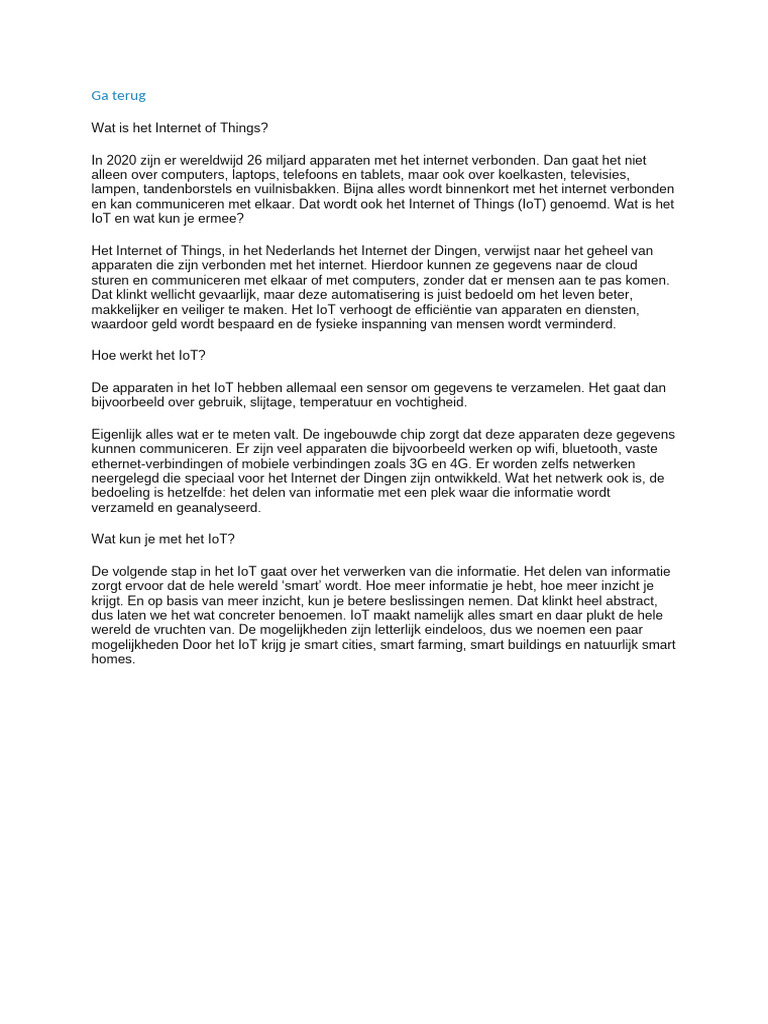 Wat Is Het Internet of Things | PDF