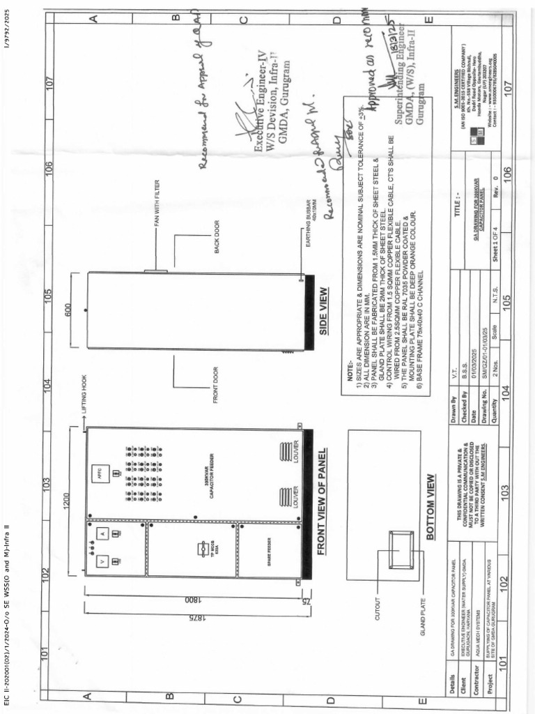 Aqua 300kvar Apfc Panel Drawing | PDF