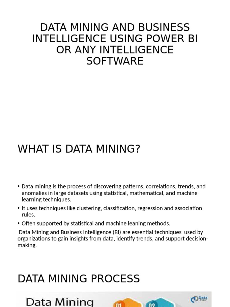 Data Mining and Business Intelligence Using Power Bi | PDF | Data Mining | Machine Learning