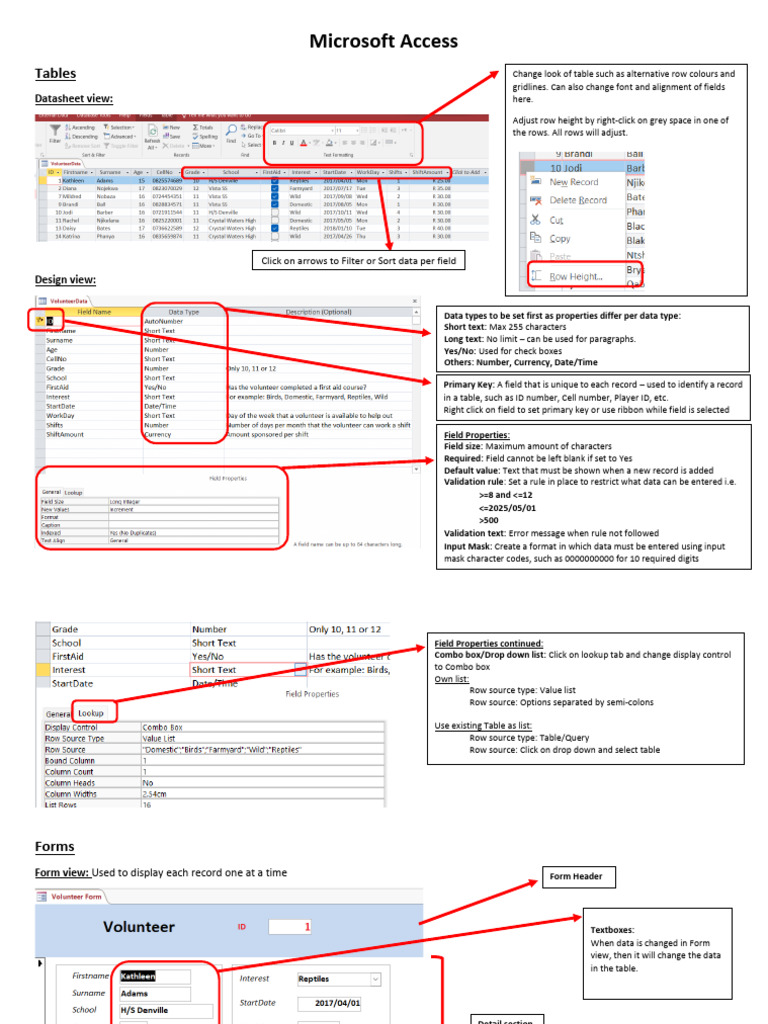 Microsoft Access Gr12 Summary | PDF | Microsoft Access | Computer Programming