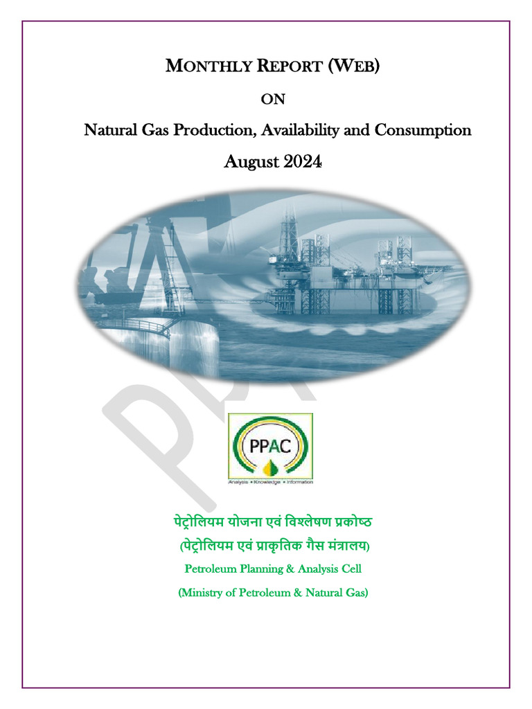 Monthly Gas Report Aug 24 WebV | PDF | Natural Gas | Petroleum