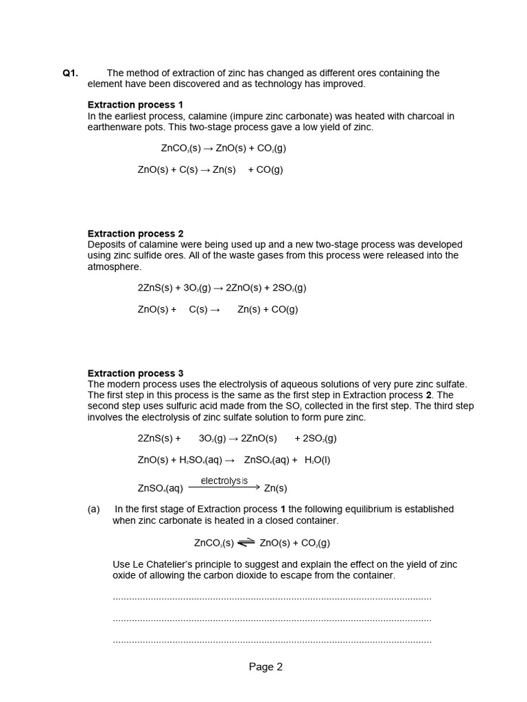 Oxidation Reduction & Redox Equations 4 QP | PDF | Chemical Reactions ...