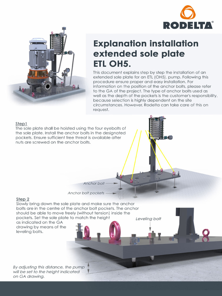 Explanation Installation Extended Sole Plate ETL OH5 API 610 V1.1 | PDF