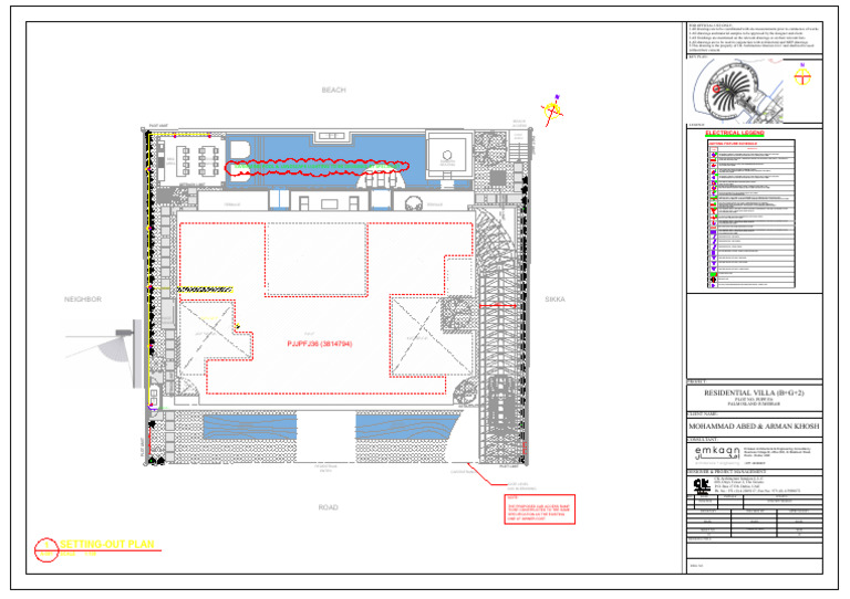 J36 - Mep - Ee - 01-El-El-100 - Setting Out Plan | PDF | Lighting ...