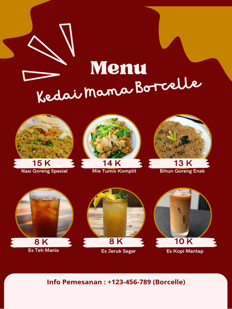 Contoh Menu Makanan Poster | PDF