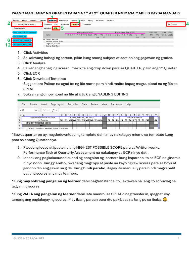 Guides For Ecr and Values | PDF