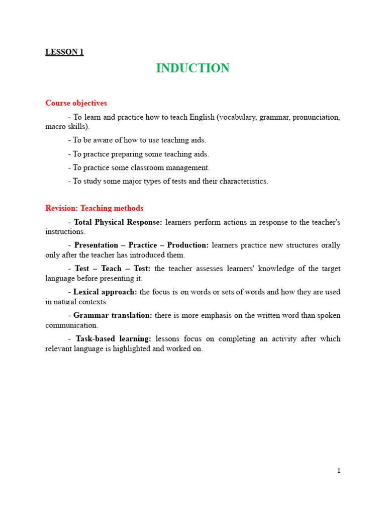 Teaching English: Methods & Strategies | PDF | Learning | Vocabulary