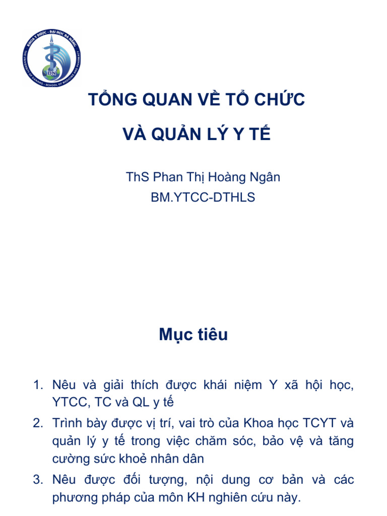 Tổng quan về TCQLYT | PDF