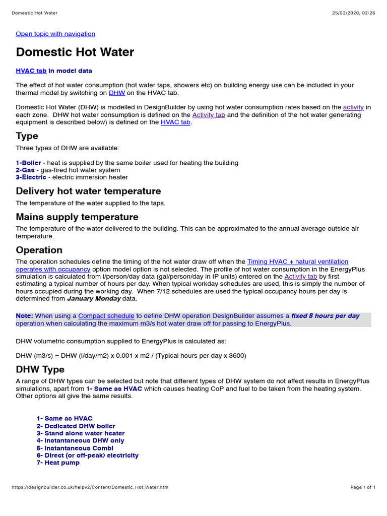 Understanding Domestic Hot Water Systems | PDF | Water Heating ...