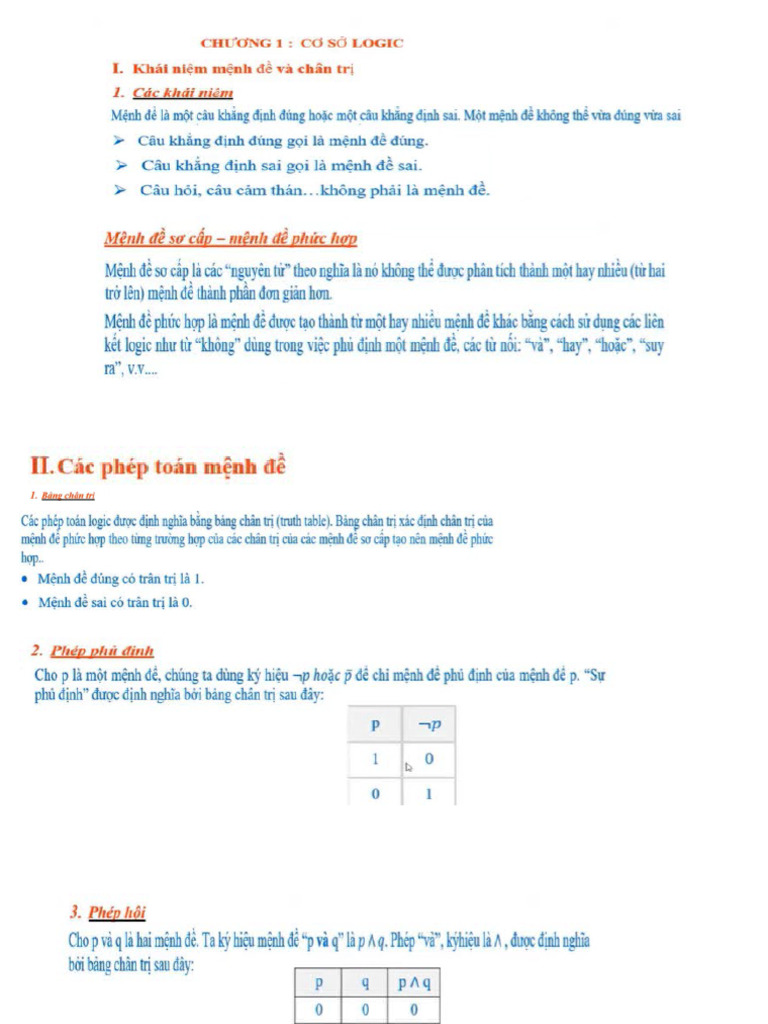 Logic Toán C A NVB | PDF