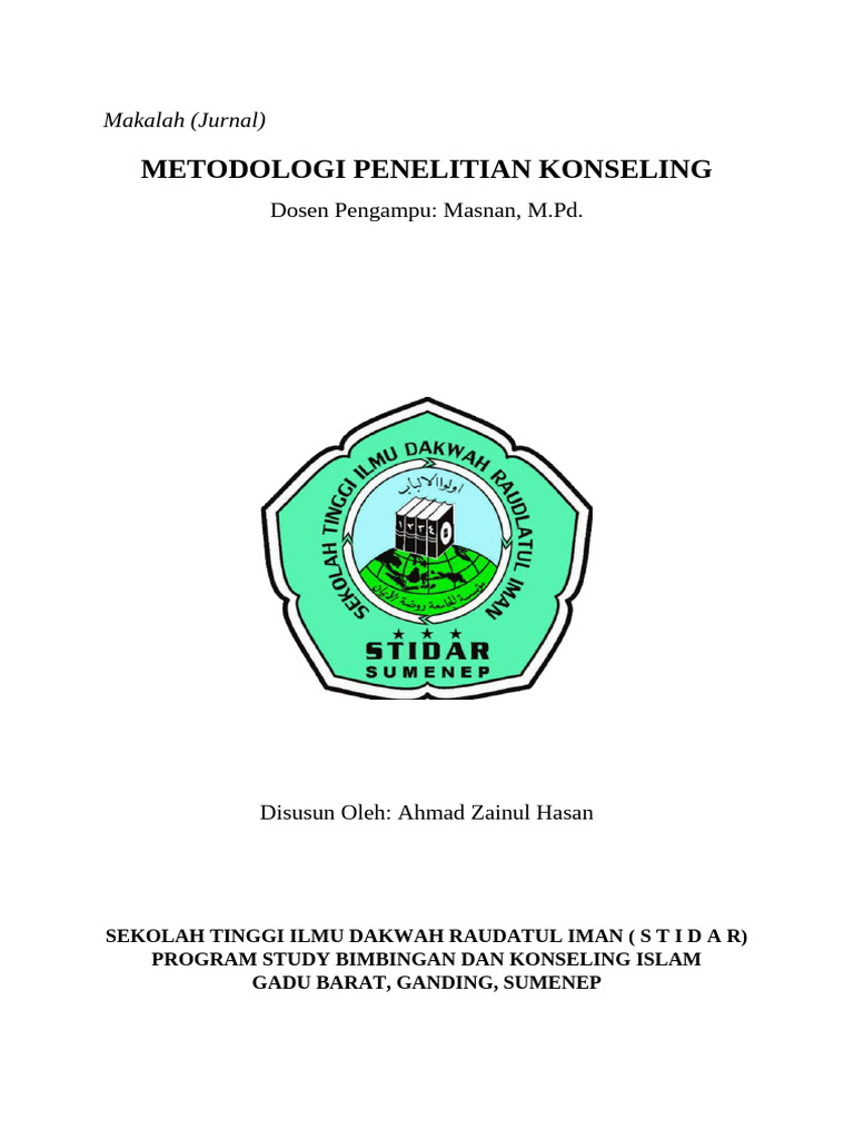 Makalah Metodologi Penelitian Konseling | PDF