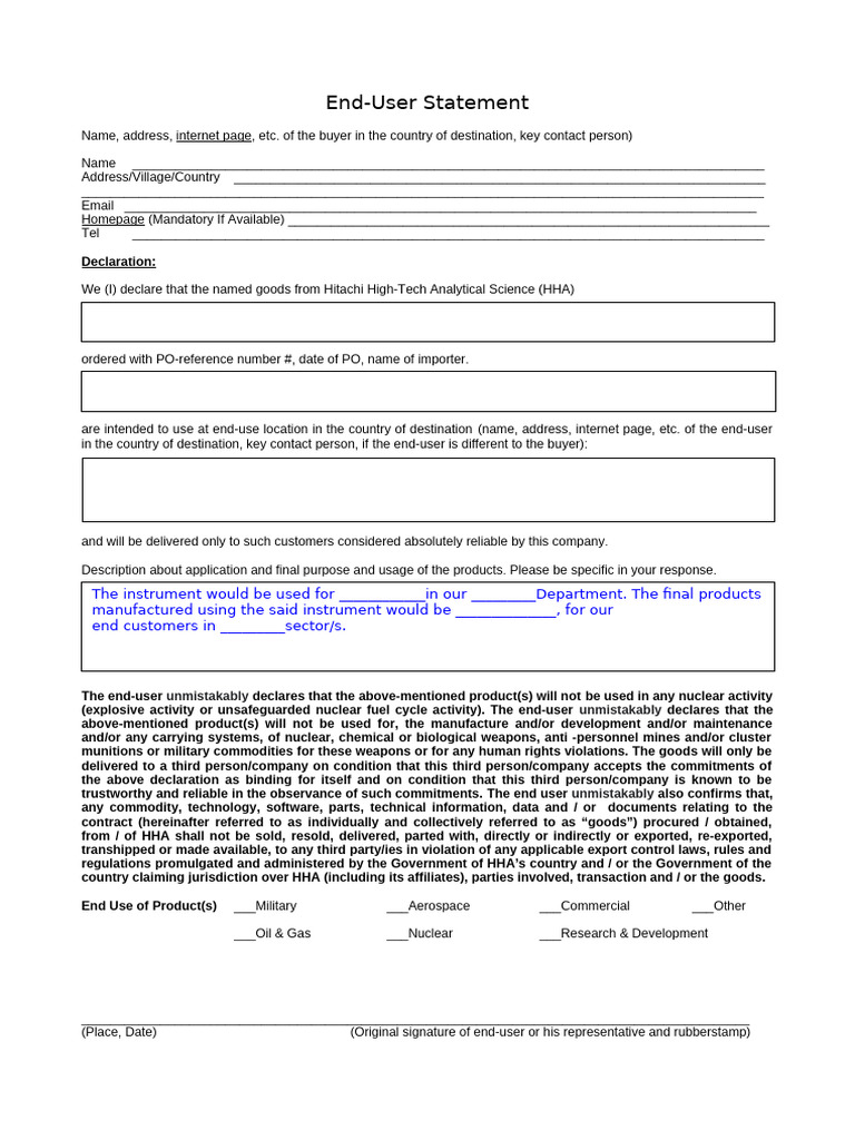 End User Statement Wef 13.04.2023 | PDF