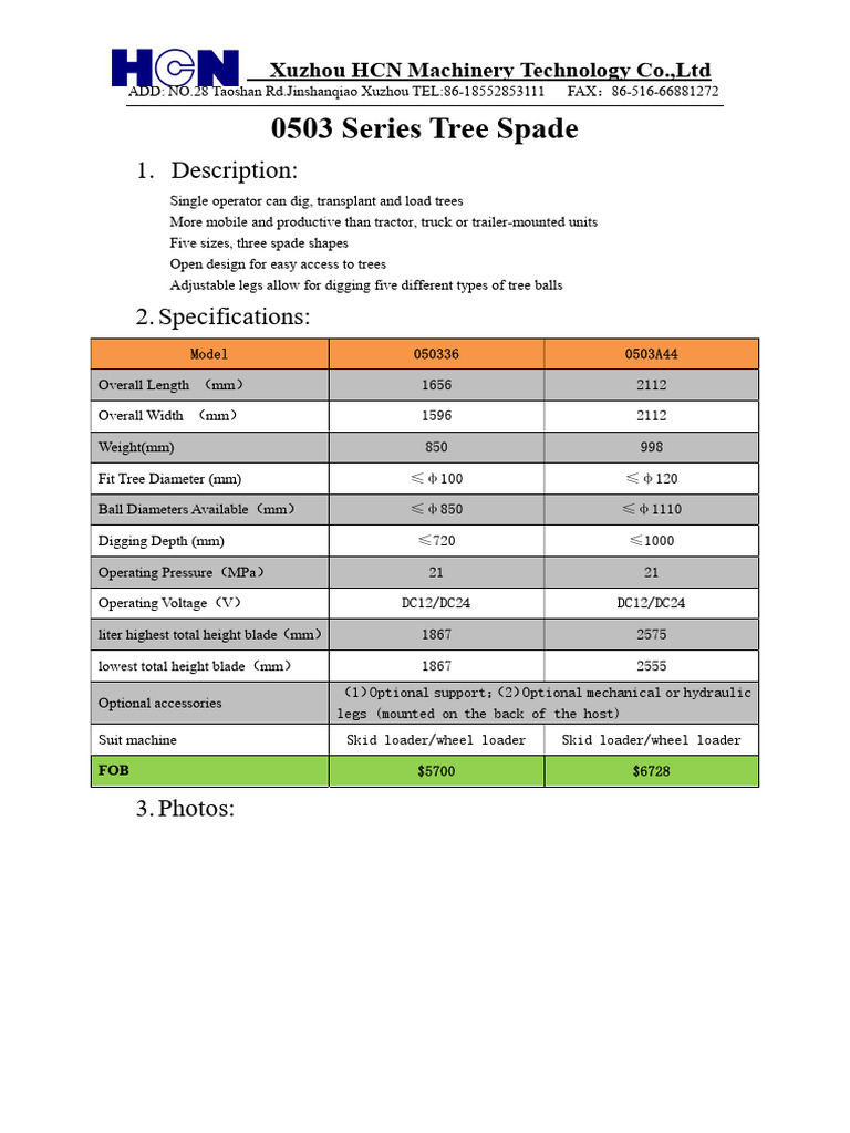 3 - 0503 Series Tree Spade | PDF