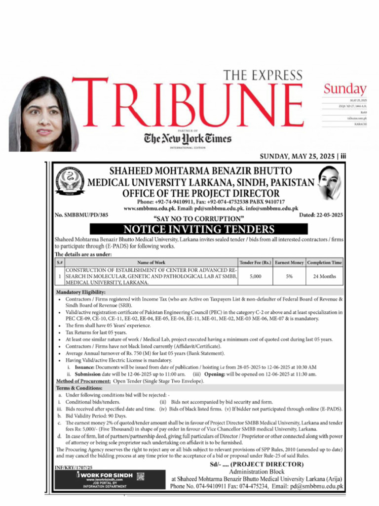 Daily The Express Tribune On 25-05-2025 | PDF