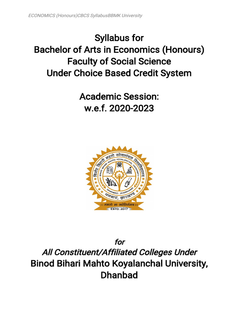 Economics Hons | PDF
