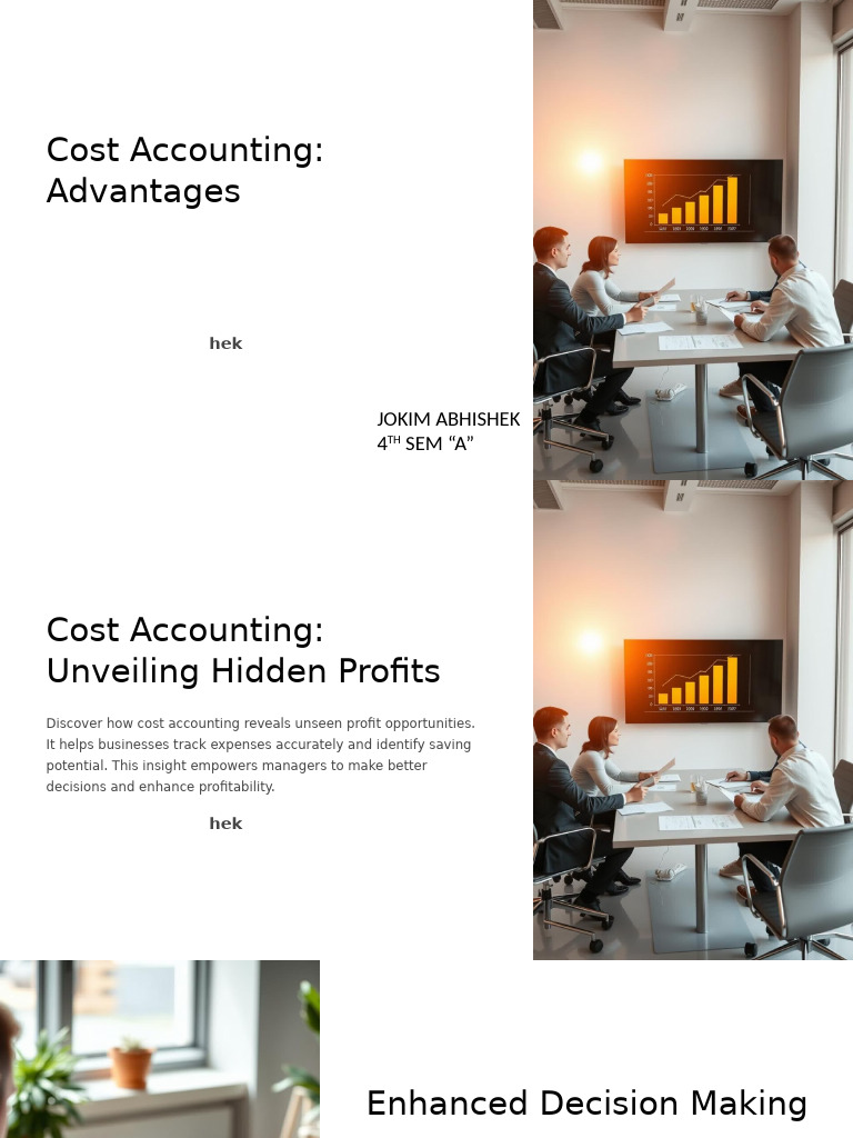 Cost Accounting Benefits for Businesses | PDF | Cost Accounting | Pricing