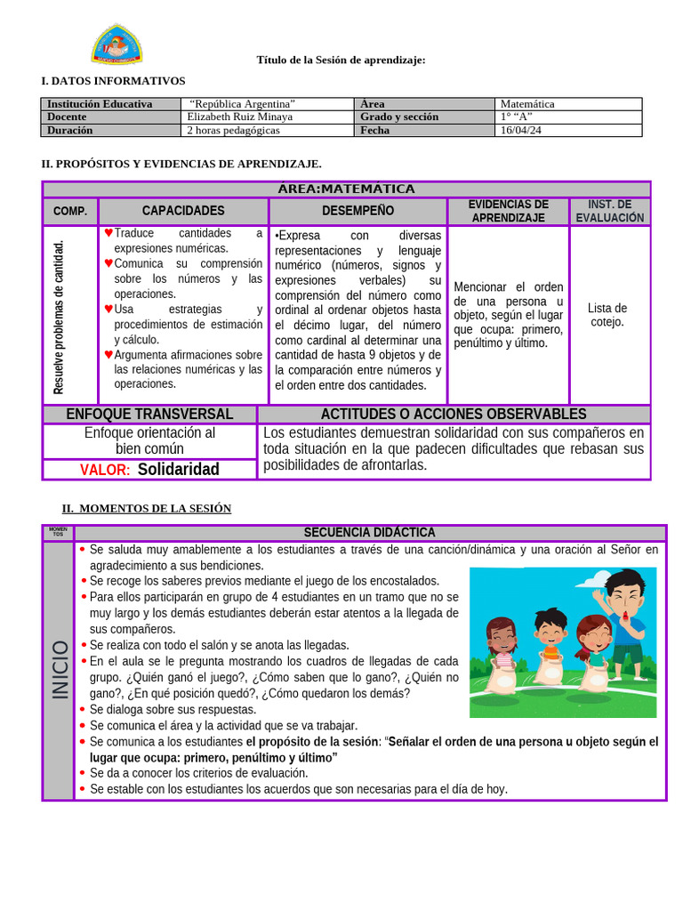 Sesión Primero, Penúltimo y Último | PDF | Aprendizaje | Cognición