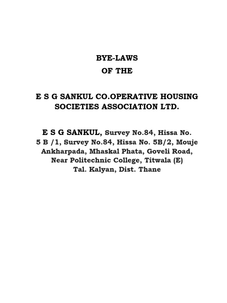 Bye Laws | PDF | Committee | Banks