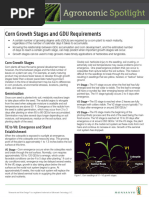 Corn Growth Stages: Days & GDUs Guide | PDF | Seed | Maize