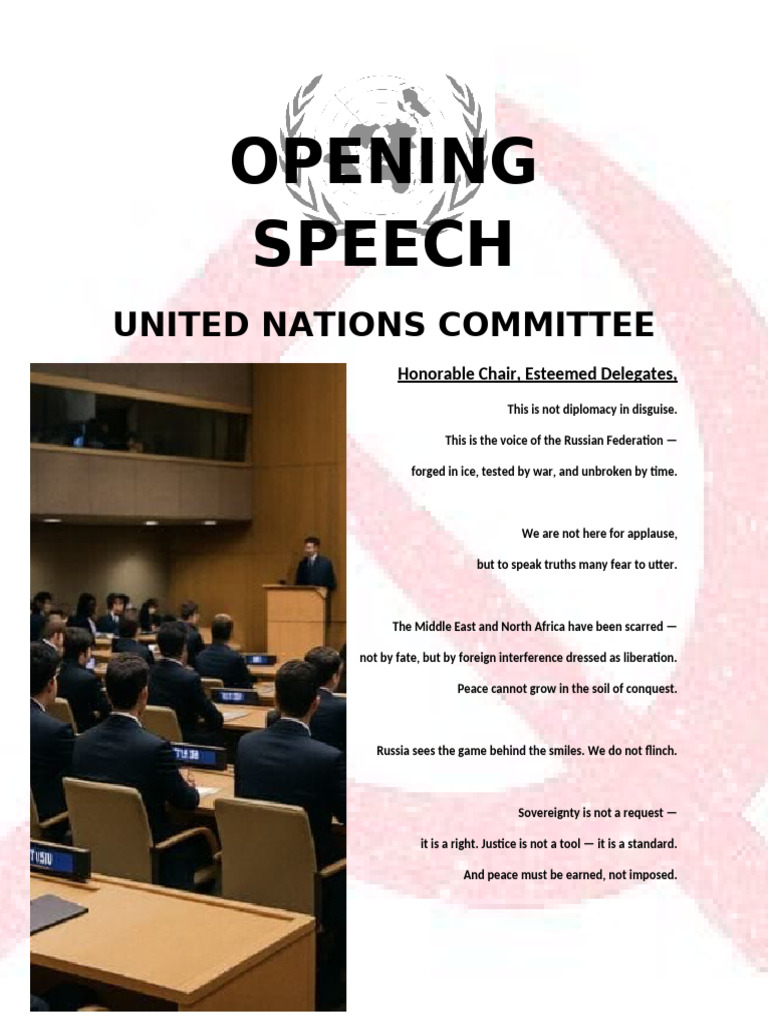 OPENING SPEECH (1min) MENA | PDF