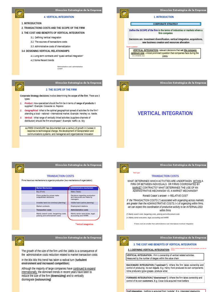 Unit4 - Vertical Integration - Tagged | PDF | Taxes | Market (Economics)
