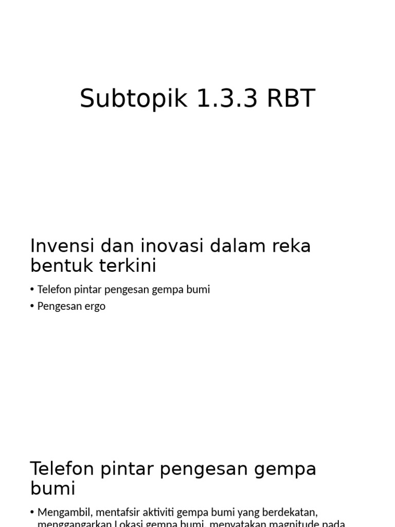 Subtopik 1.3.3 RBT | PDF