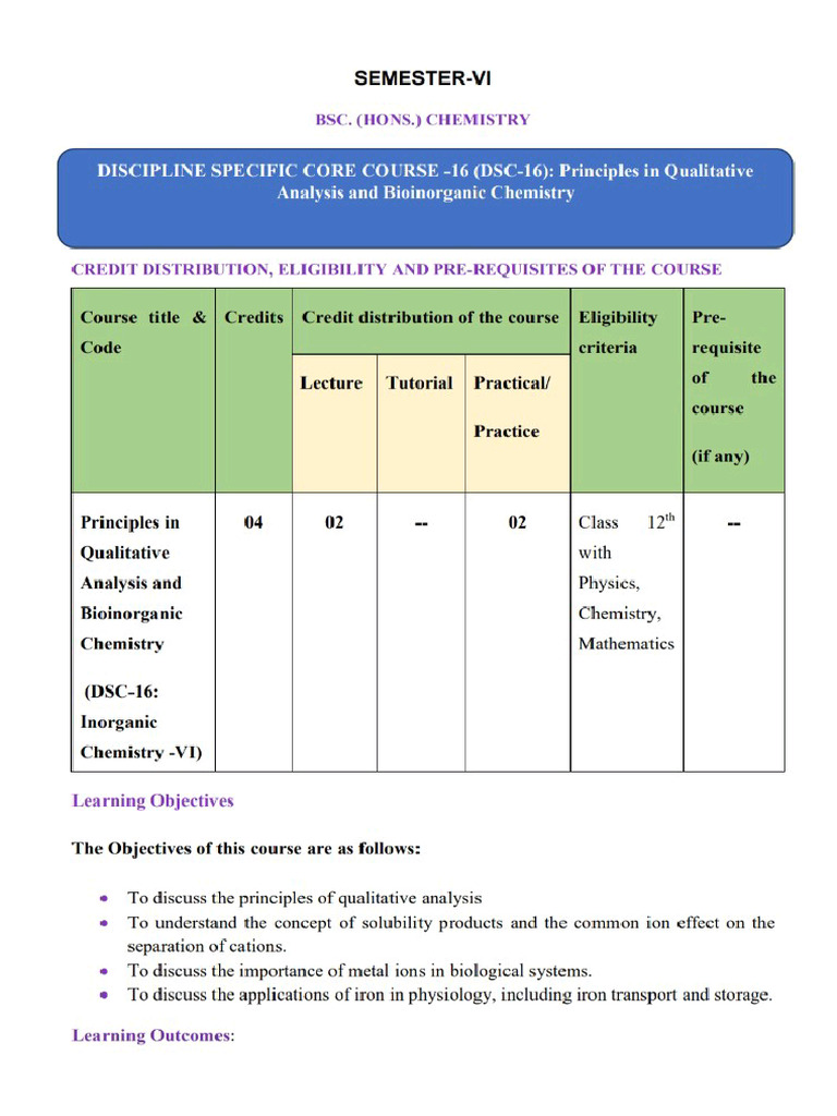 Sem 6 Syllabus | PDF