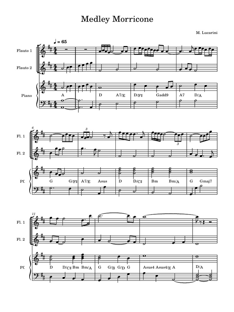 Medley Morricone-Partitura e Parti | PDF