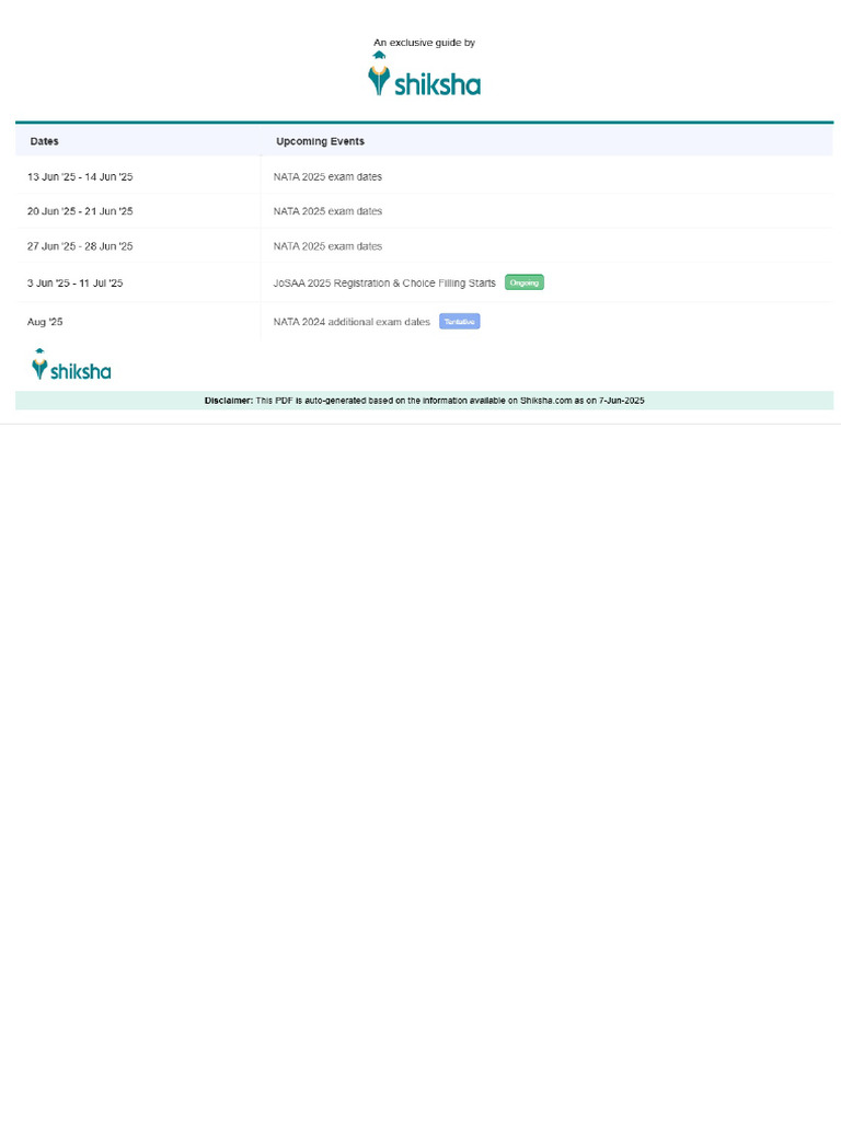 Dates PDF | PDF