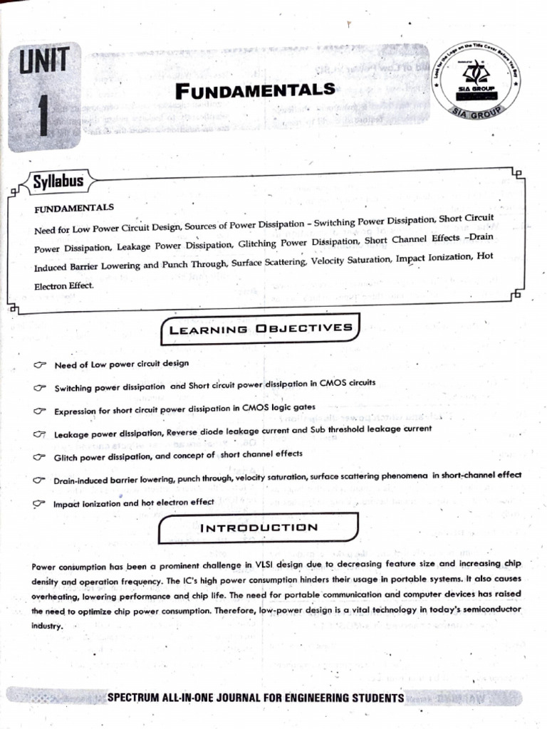 Lpvlsi Spectrum U-1 | PDF