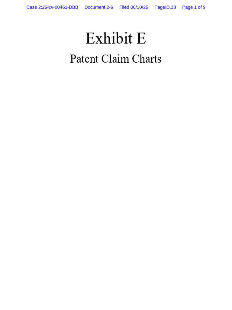 KT Health v. Heali Medical - Complaint Exhibit E, Patent Claim Charts | PDF