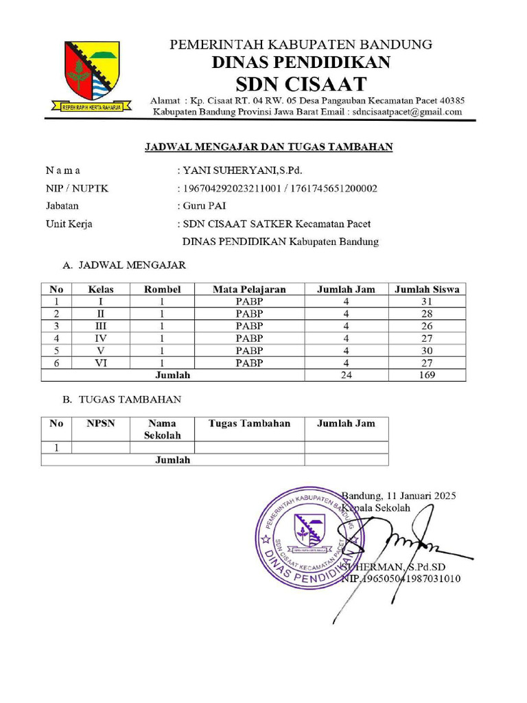 Lampiran SKMT Yani Suheryani, S.PD | PDF