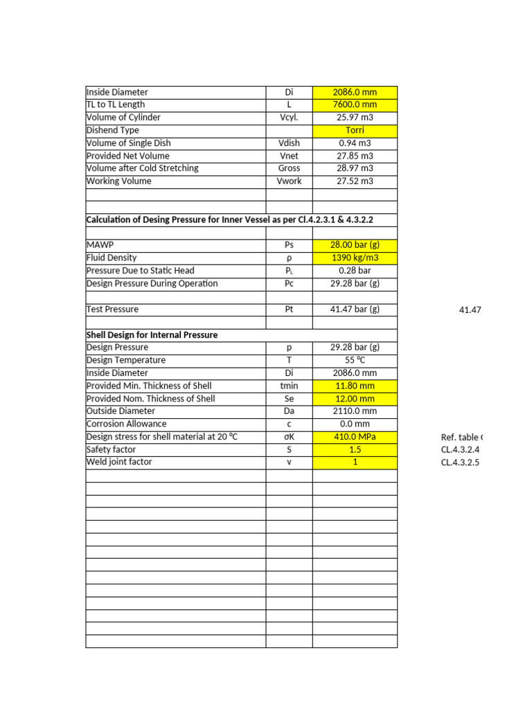 Design Parameters for Vdish EN13458 | PDF