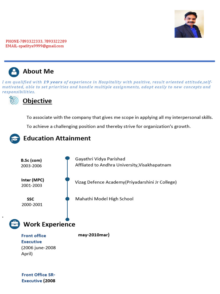 Aditya Resume | PDF | Hotel