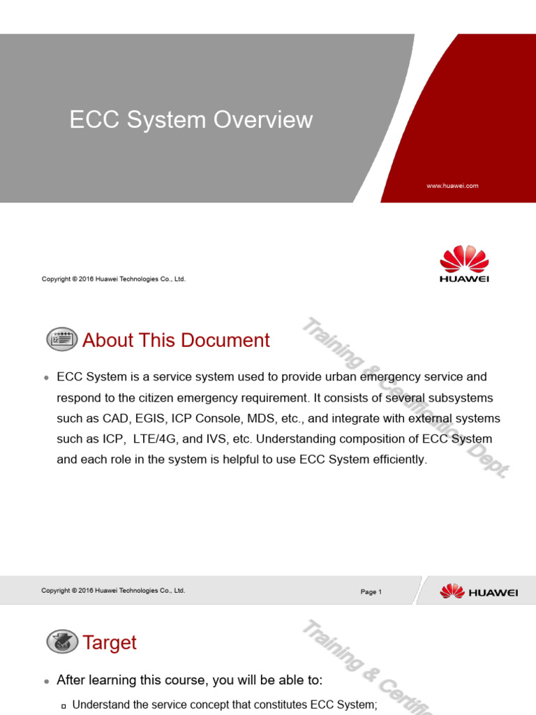 ECC System Overview and Concepts | PDF | 4 G | Closed Circuit Television