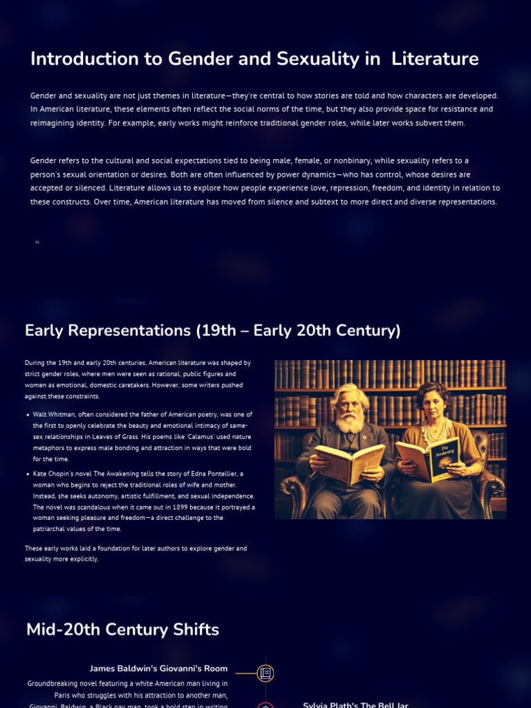 Introduction To Gender and Sexuality in Literature | PDF | Jim Crow ...