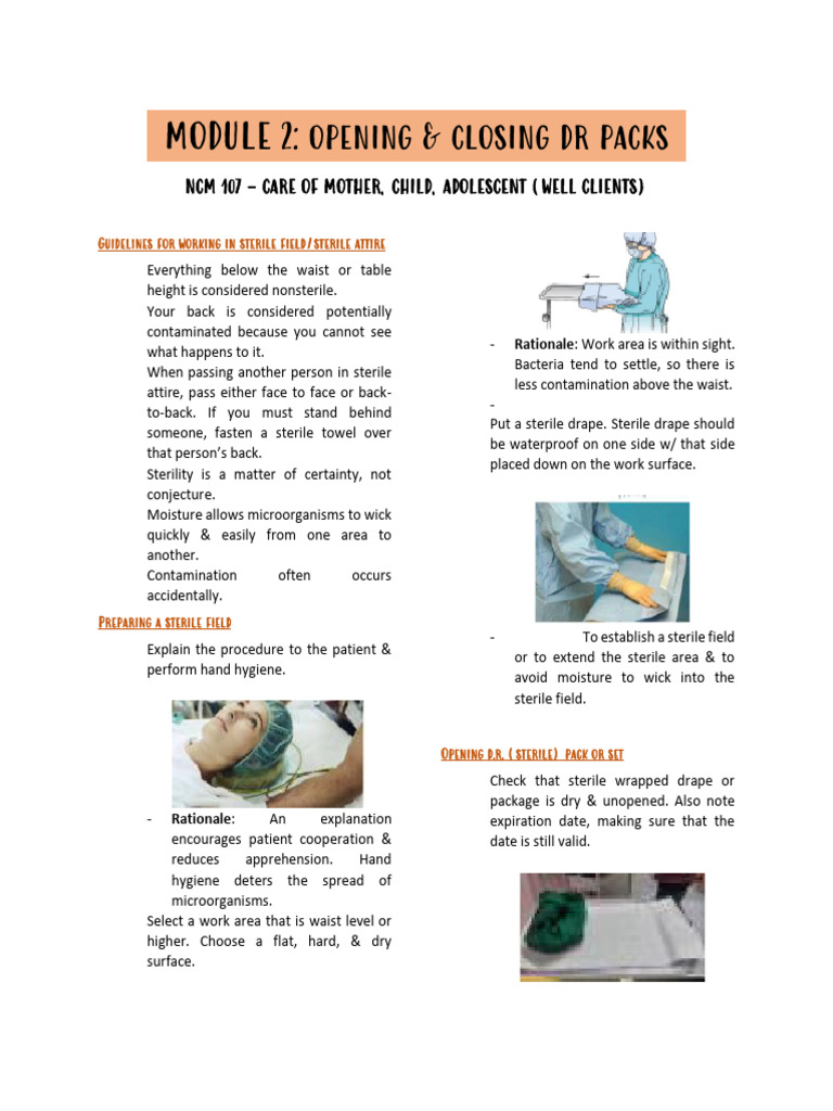 Sterile Field Guidelines for Healthcare | PDF