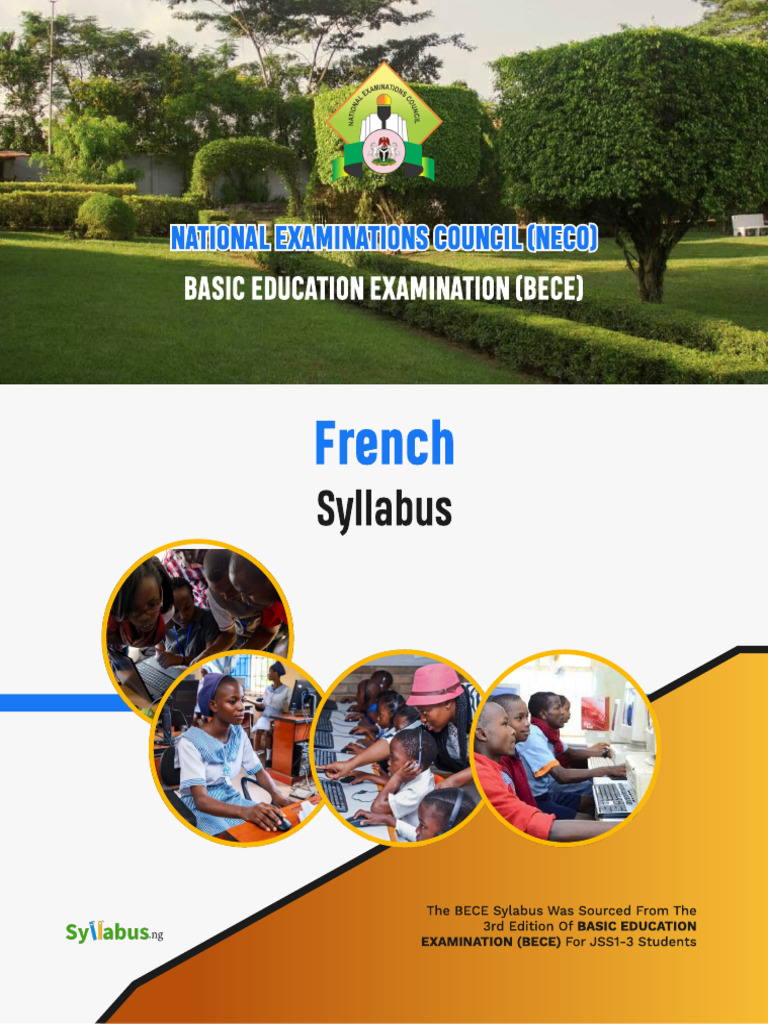 BECE 2025 French Syllabus Guide | PDF | Adverb | Verb