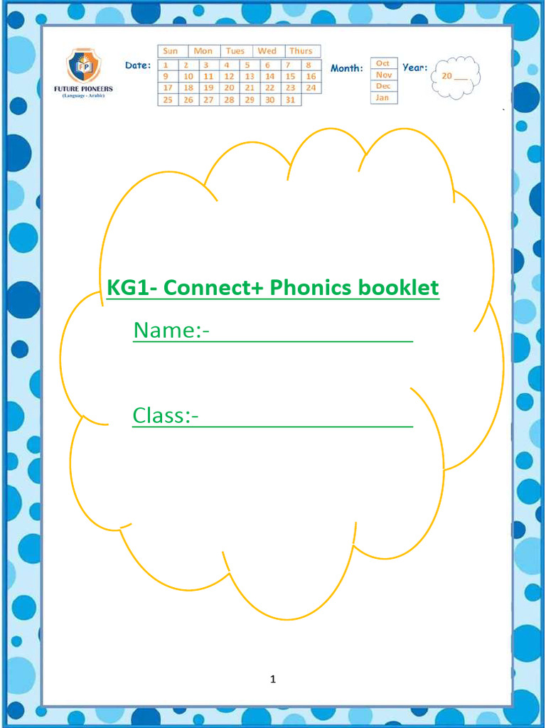 En Kg1 Tem 1 Connect+ Phonics | PDF | Writing Implements