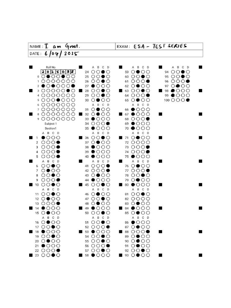 Test ESA 6104/2025 - Série 32 | PDF
