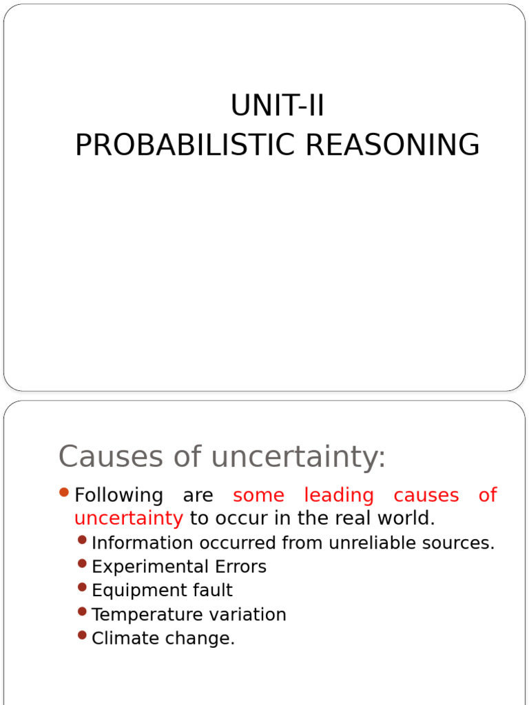 Acting Under Uncertainty - Bayesian Inference-Probabilistic Reasoning | PDF | Probability ...