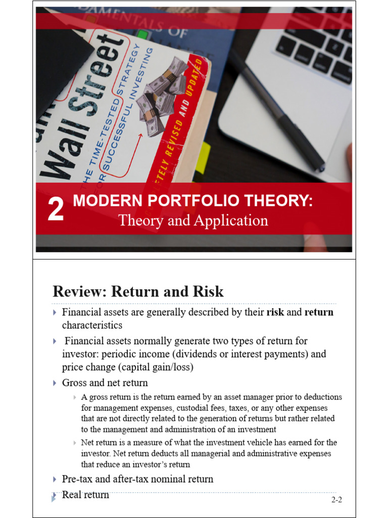 Modern Portfolio Theory: Risk and Return | PDF | Financial Risk ...