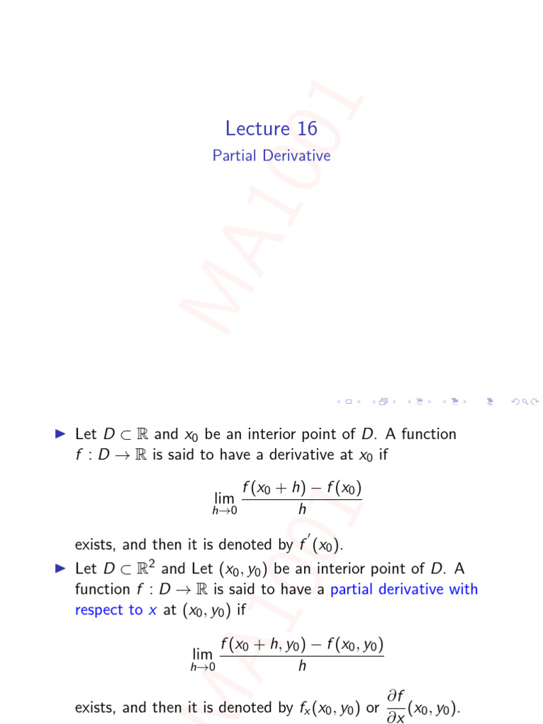 Lect-09 Partial Derivative | PDF | Gradient | Analysis