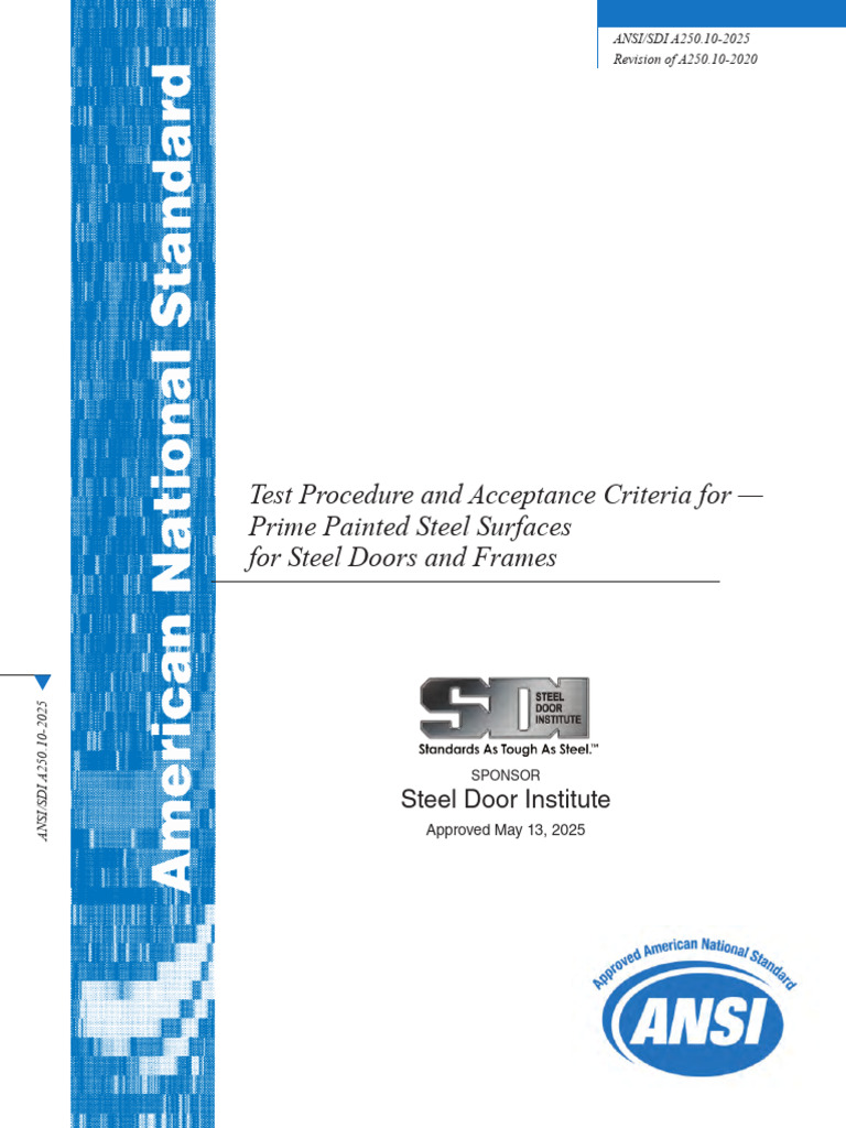 ANSI-SDI 250.10-2025 Test Procedure and Acceptance Criteria For Prime ...