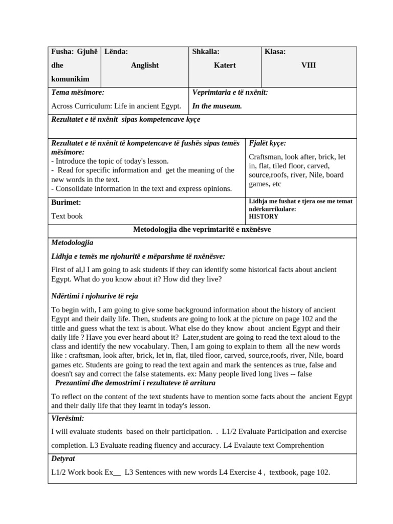 98-Across-Curriculum-life in Ancient Egypt | PDF | Writing | Linguistics