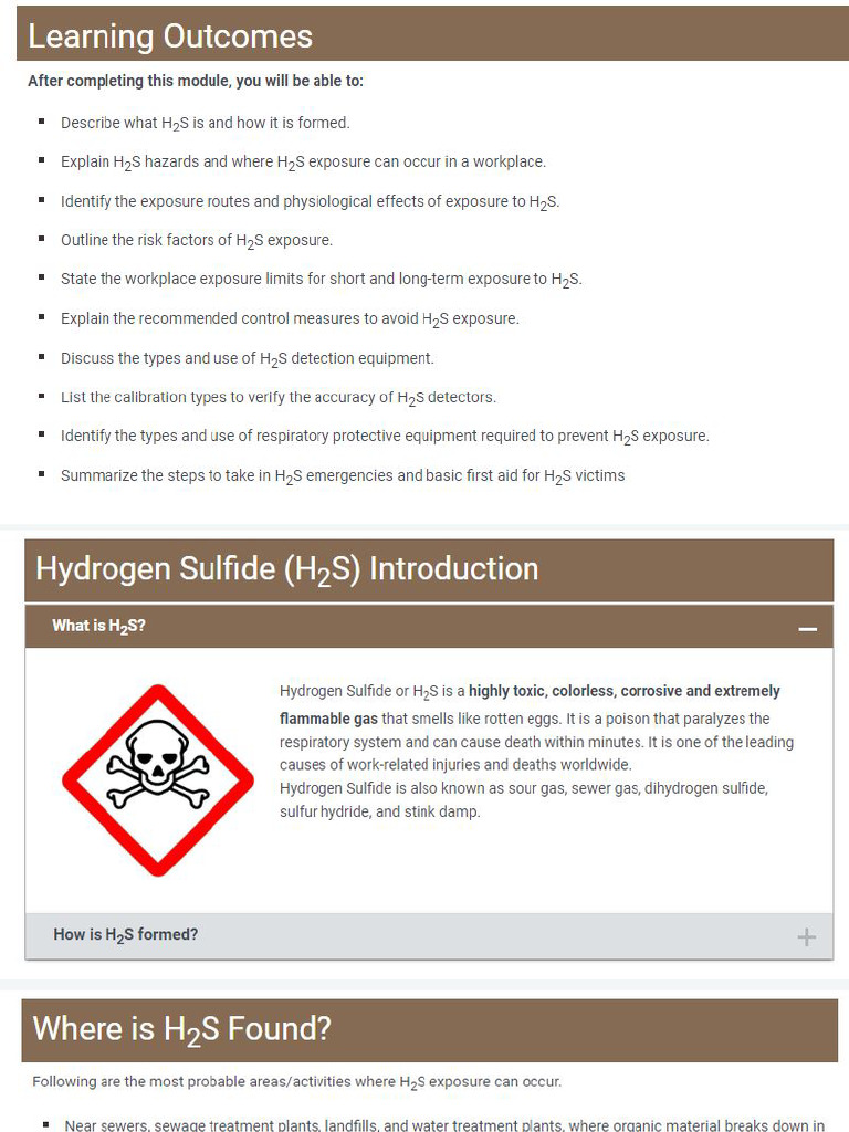 H2S Awareness PDF | PDF