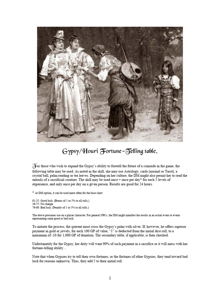 Fortune Telling | PDF | Luck