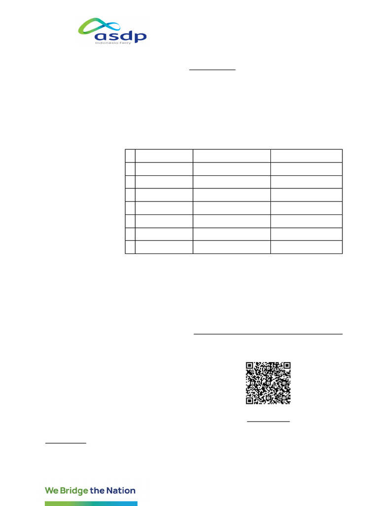 Surat Perintah Cadet Deck Dan Mesin Dilingkungan PT ASDP Indonesia ...