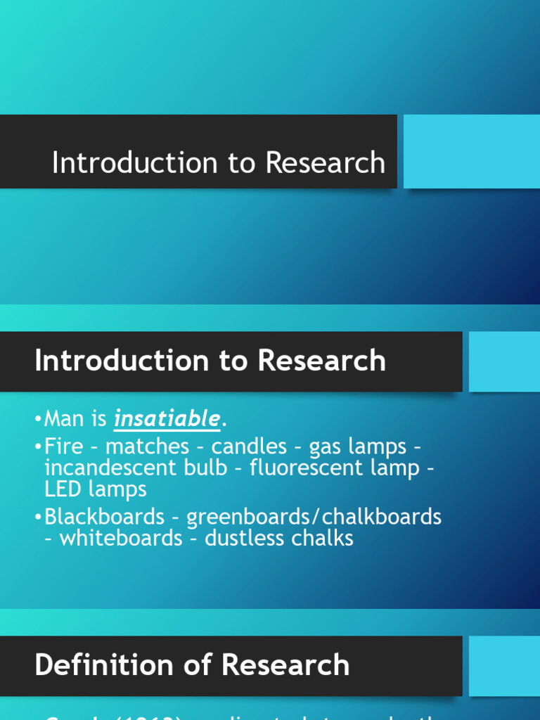 Introduction to Research | PDF | Statistics | Quantitative Research