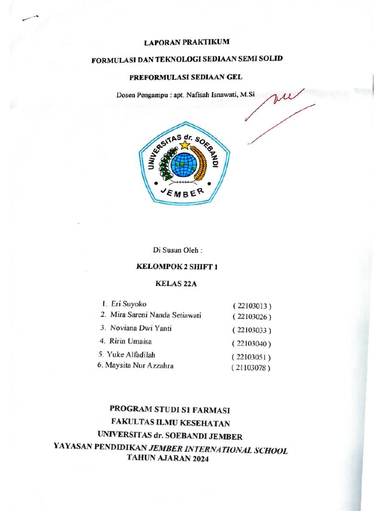 Kel2 Shif1_lapsem Gel | PDF